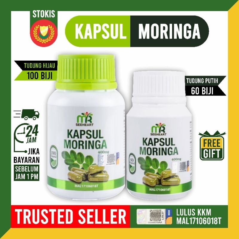 (1 botol ) MR Moringa . Moringa Oleifera Premium Capsules (KKM Approved ...