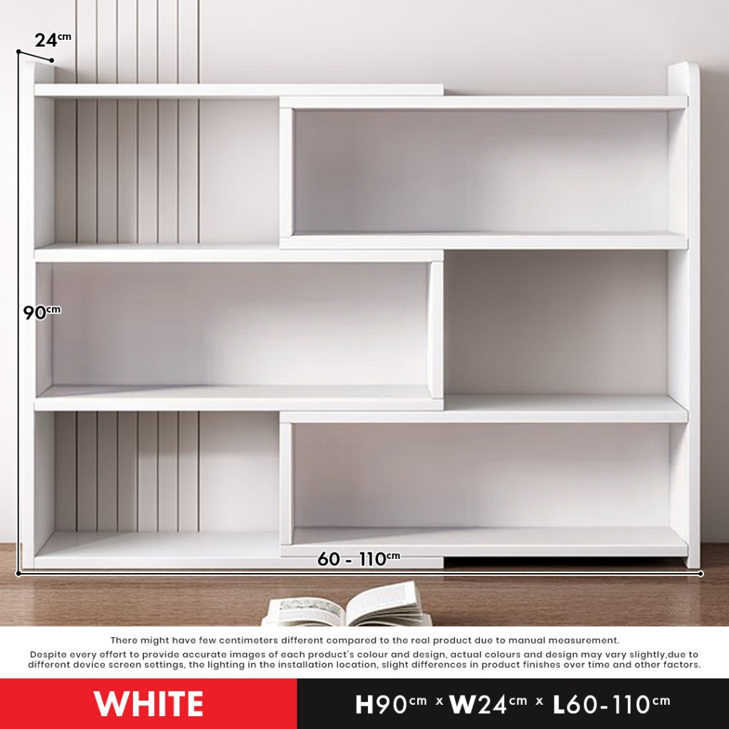 Kenzzo : Extendable Bookshelf and Storage Shelf / Bookcase Storage ...