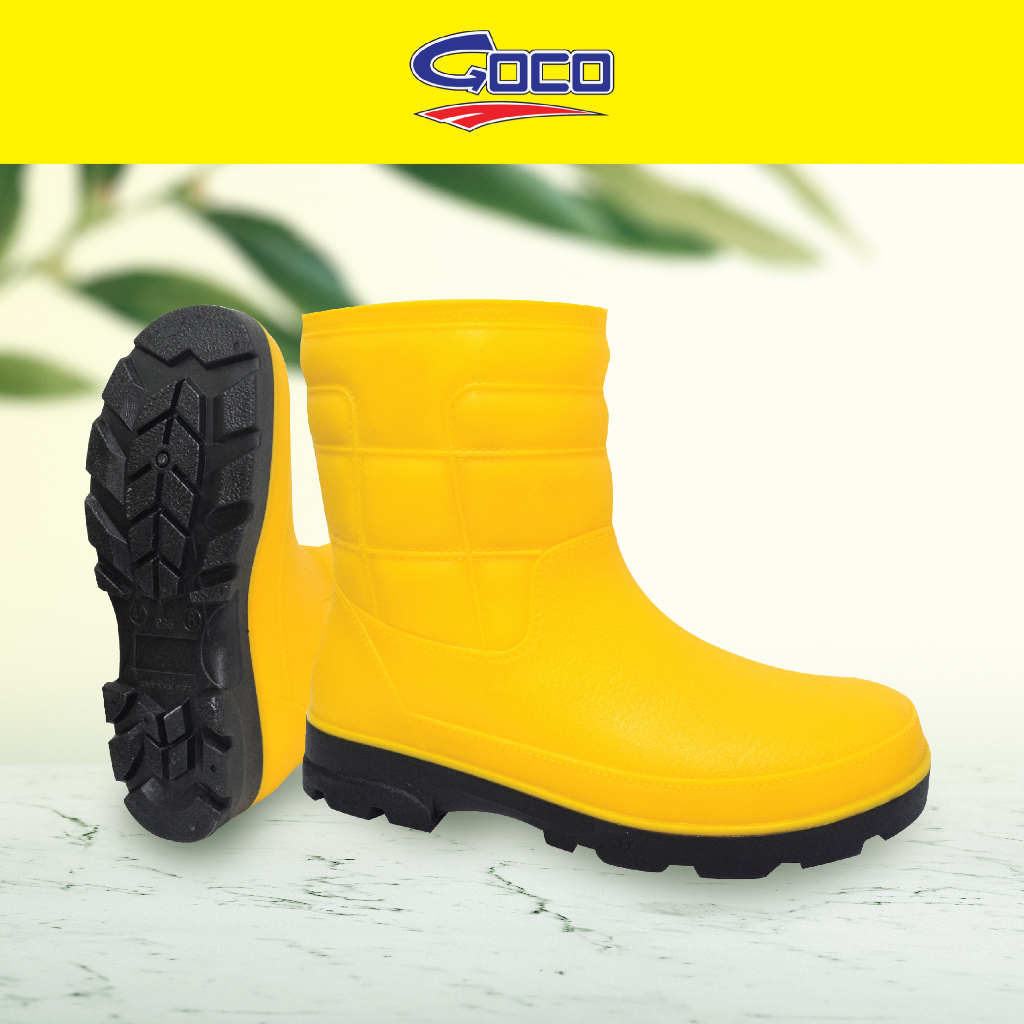 GOCO GC 985 Unisex Non-Safety Series Mid Cut Multi-Color PVC Rain Boots ...