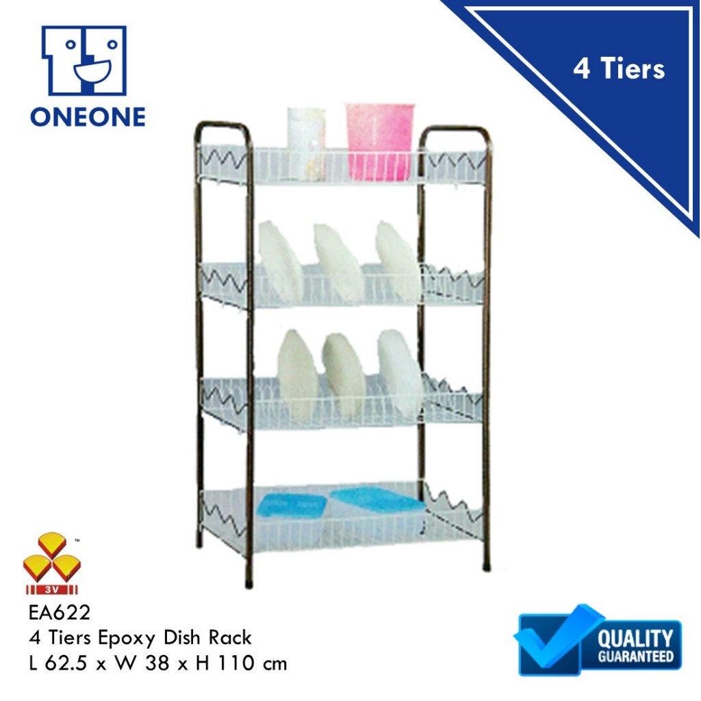 EA622 4 Tiers Epoxy Dish Rack - 3V | Shopee Malaysia