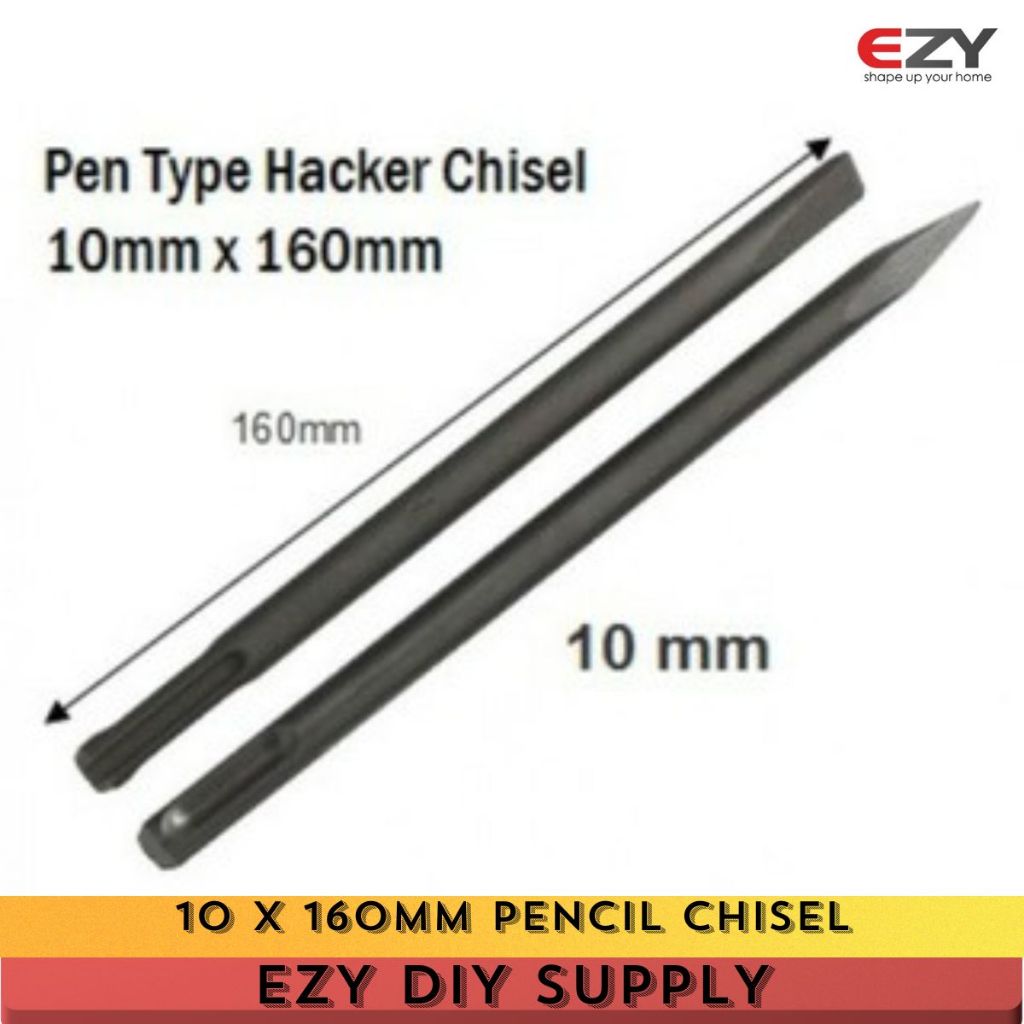 10 x 160mm ELECTRIC DEMOLITION HAMMER CHISEL BIT/ HACKER CHISEL BIT ...