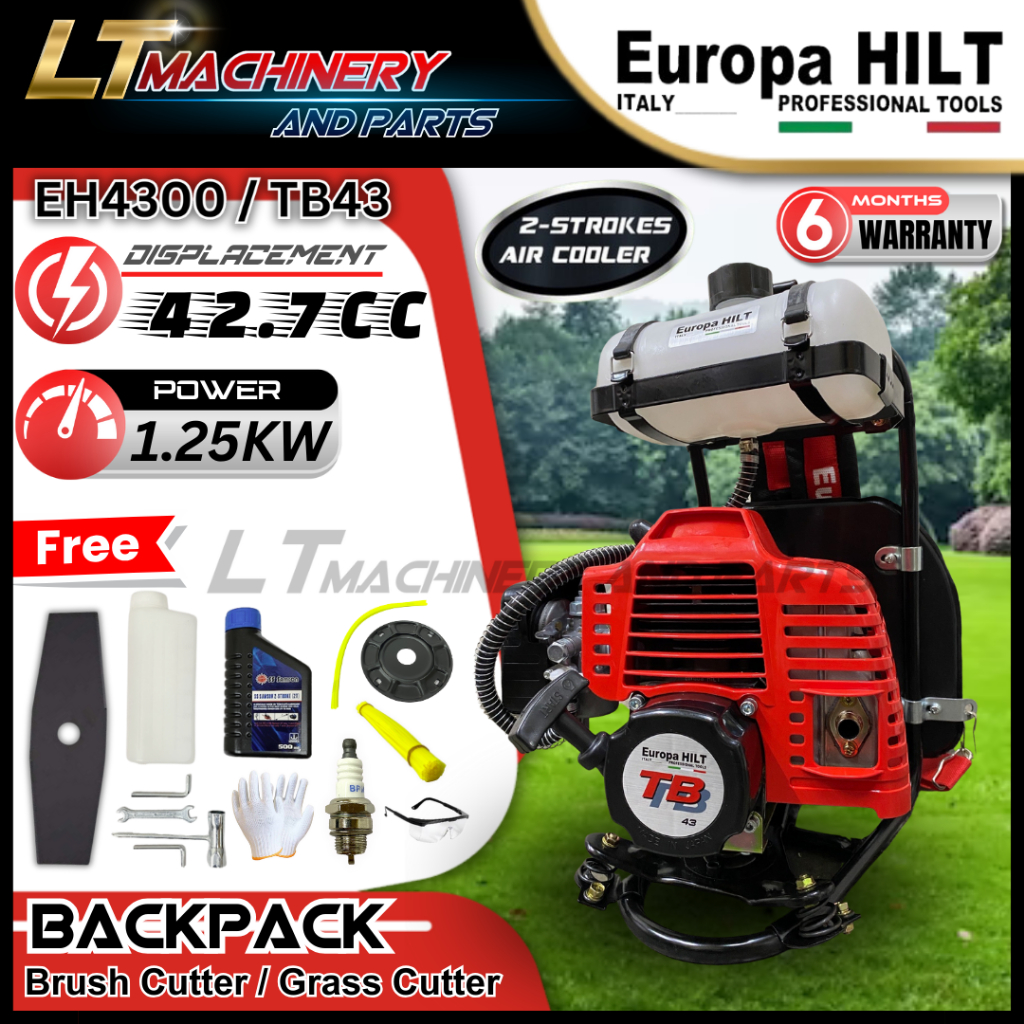 [ 100% Original ] EUROPA HILT TB43 EH4300 Backpack Brush Cutter Grass ...