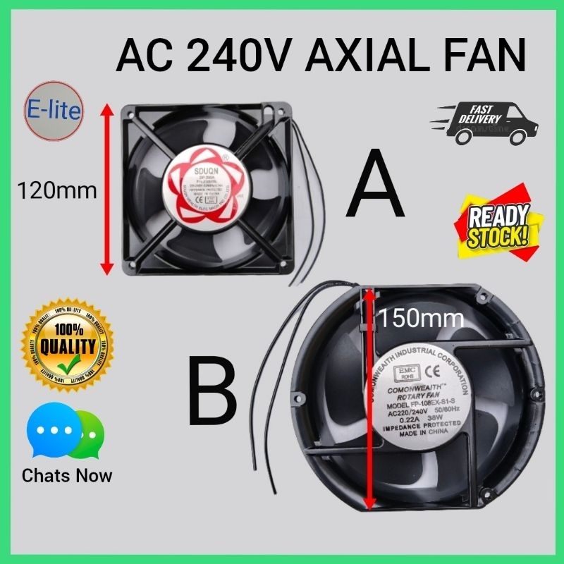 AC AXIAL FAN 4" OR 6" 220-240V COOLING BLOWER/EXHAUST FAN | Shopee Malaysia