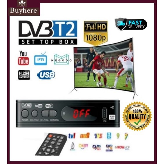 Dekoder DVB T2 MYTV Digital Decoder Receiver Support all Malaysia ...