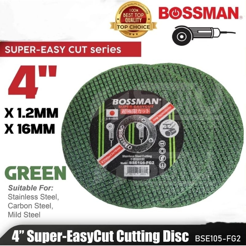 [50pcs]BOSSMAN BSE105-FG2 4"x1.2MMx16MM Super-EasyCut Cutting Disc ...