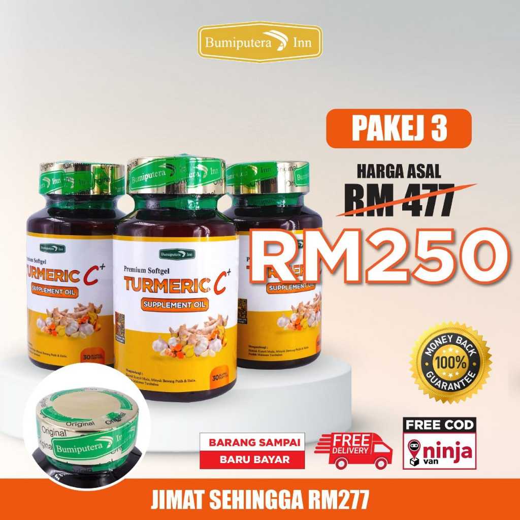 TURMERIC C PLUS ORIGINAL HQ turmeric c oil suppplement rawat angin gerd ...