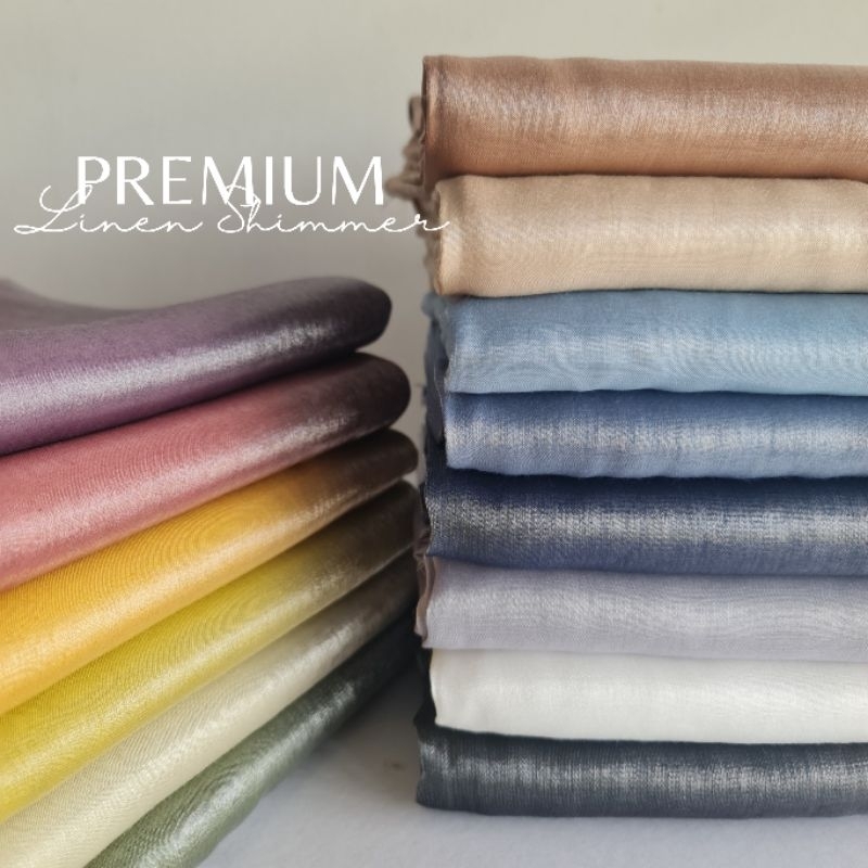 KAIN PASANG PREMIUM LINEN SHIMMER FABRIC. | Shopee Malaysia