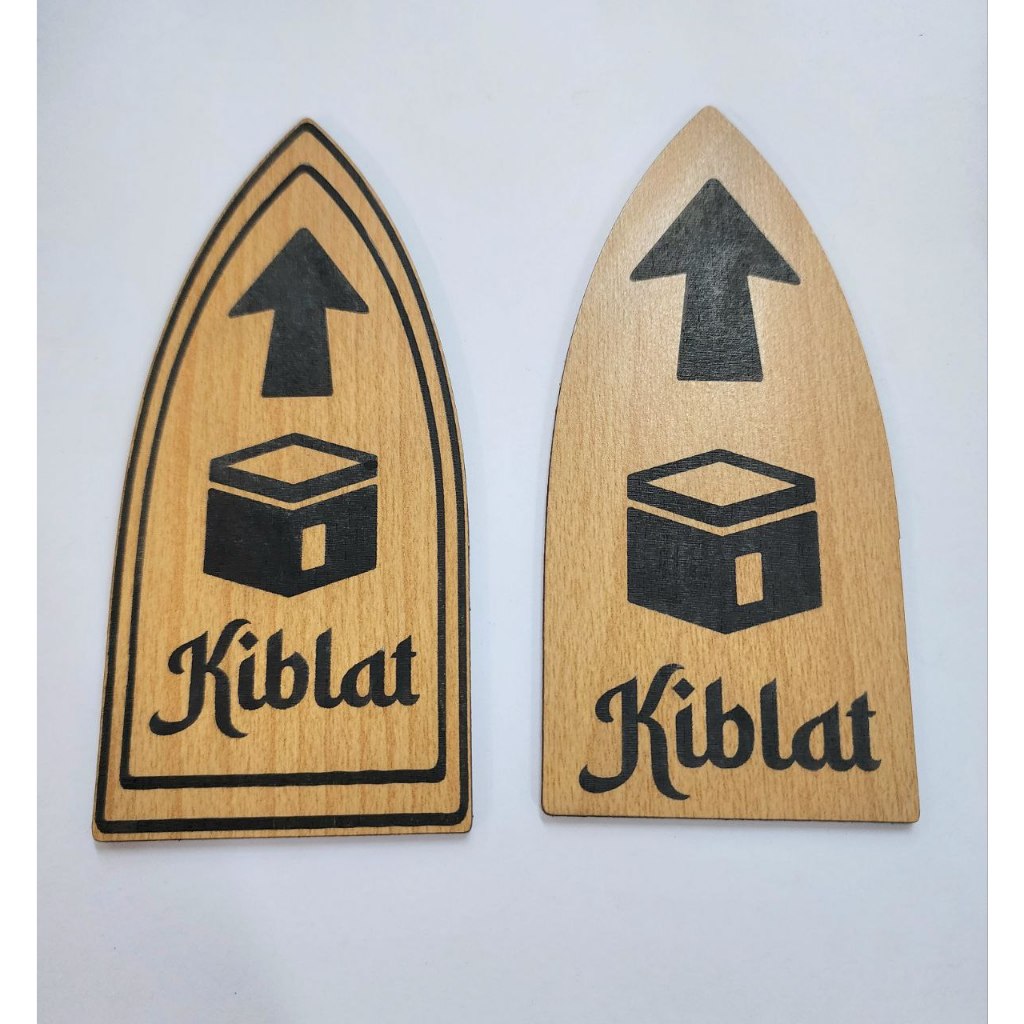 TANDA ARAH QIBLAT KIBLAT KAYU / WOODEN QIBLAT KIBLAT SIGNAGE | Shopee ...