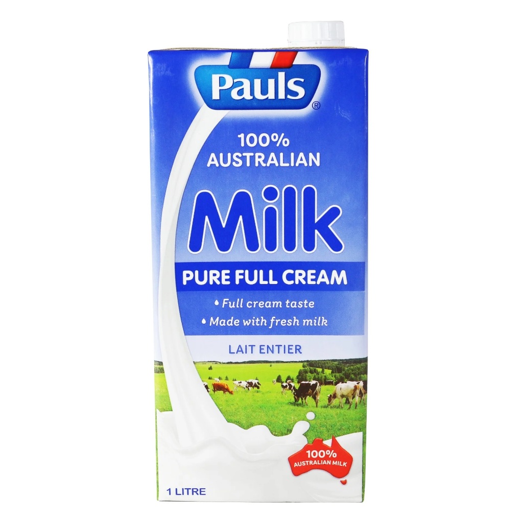 Paul UHT Pure Full Cream Milk 100_ Australian Milk 1 Liter | Shopee ...