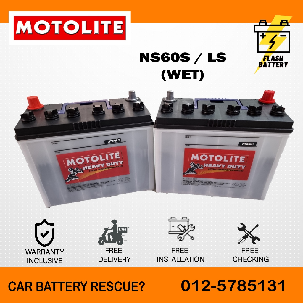 [ Intallation Provided ] NS60LS | NS60S | NS60L | NS60 | B24R | B24L ] Motolite Heavy Duty WET ...