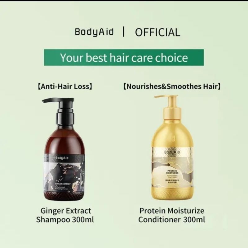 Bodyaid Herbal Gentle Ginger Shampoo Anti-Hair Loss Growth Shampoo ...