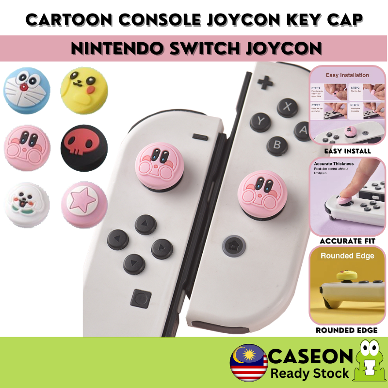 CARTOON Nintendo Switch JoyCon Cap CUTE Silicone Joy Con Key Cap Cover ...
