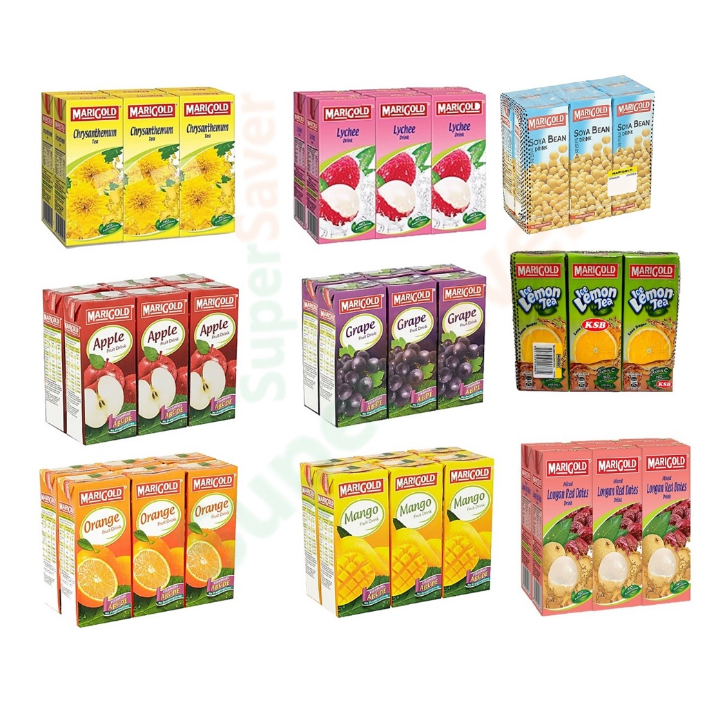 Marigold Mango Fruit Drink- Grape - Orange - Apple - Soya Bean - Lychee ...