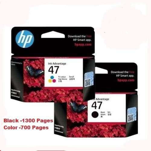 HP 47 Black / Tri-Color Original Cartridge [6ZD21AA / 6ZD61AA] | Shopee ...
