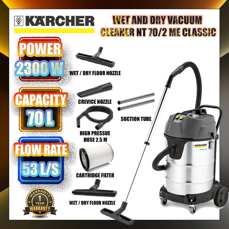 Karcher NT 70/2 ME Classic Edition 1.667-306.0 Wet and Dry Vacuum Cleaner NT70/2 ME Classic ...
