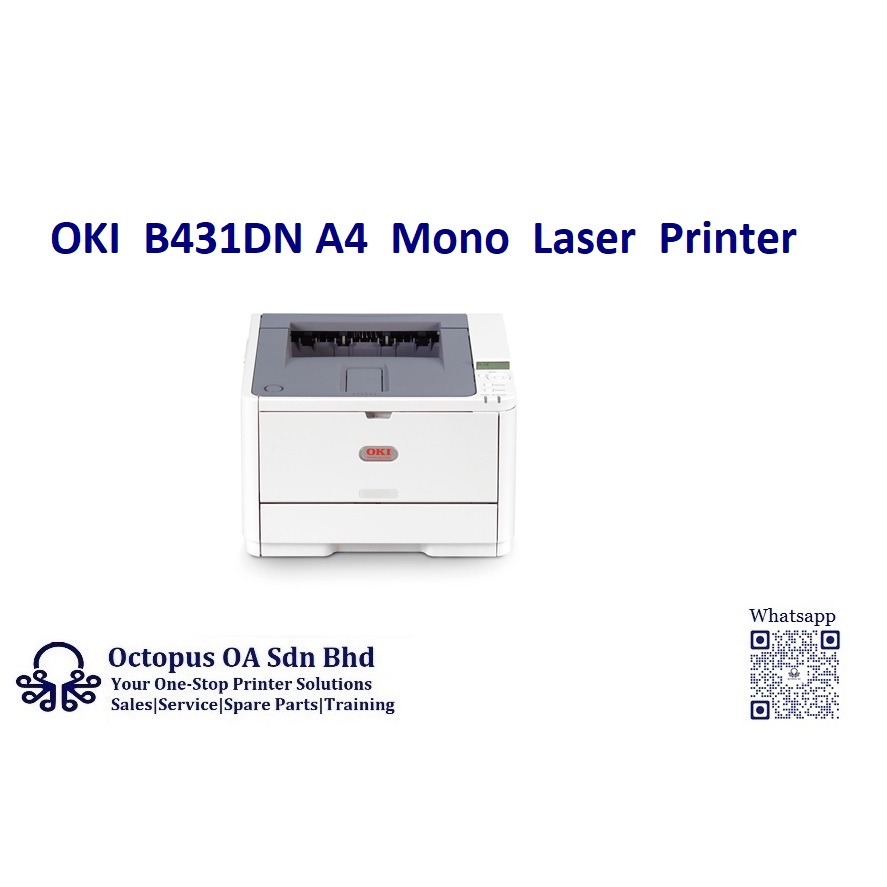 OKI B431DN A4 Mono Laser Printer ( Refurbished, Without Toner and Drum ) | Shopee Malaysia