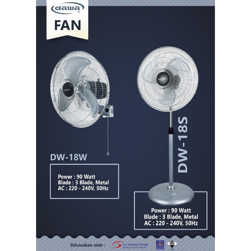 Stand Fan Or Wall Fan [ Dawa 18" Stand Fan Or Dawa 18" Wall Fan ] 100% ...