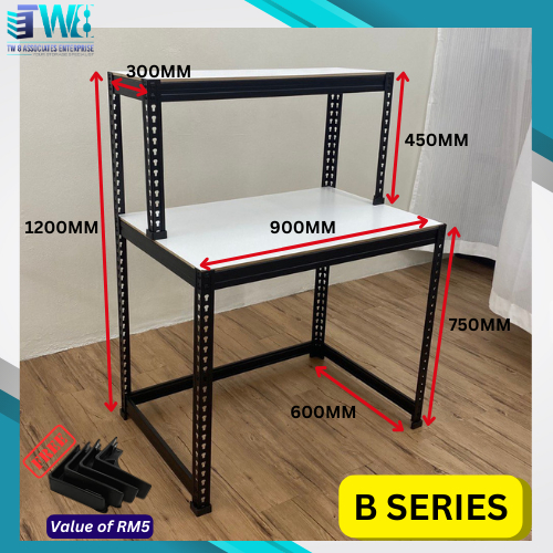 Boltless Table Rack Meja Rak Double Layer Multipurpose Table Home Table ...