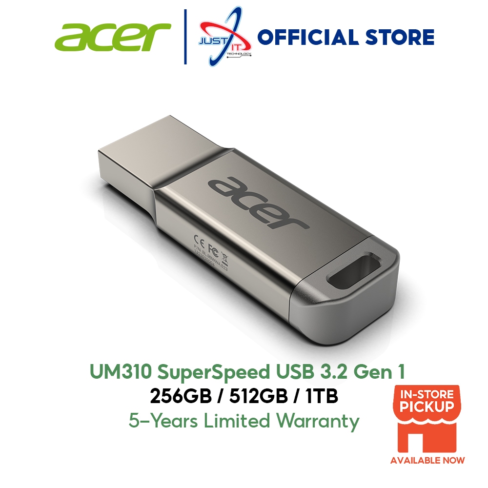 ACER UM310 SuperSpeed USB 3.2 Gen 1 Flash Drive ( 256GB / 512GB / 1TB ...