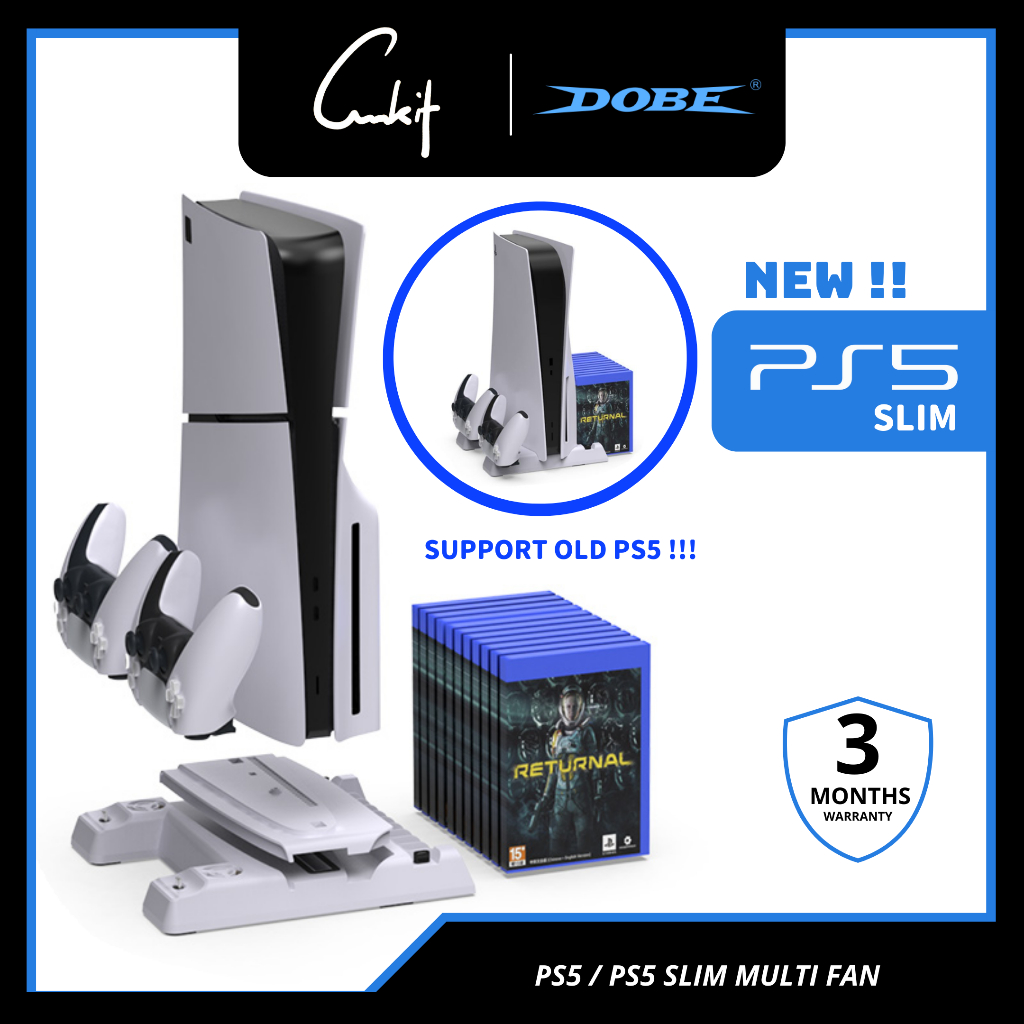 11.11 SALE 】DOBE PS5 Slim Multifunctional Cooling Stand Support PS5 Old ...