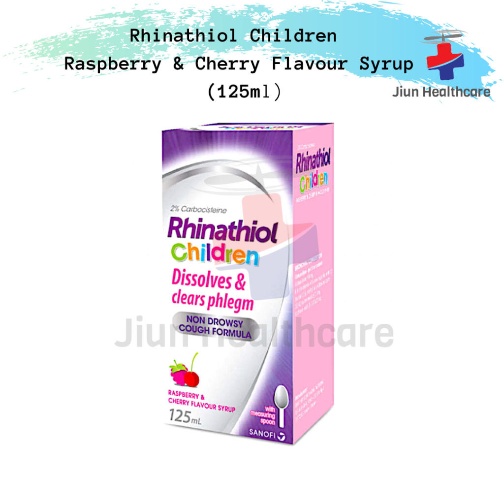 Rhinathiol Rapsberry and Cherry Syrup 125ml 2% Children (Cough ...