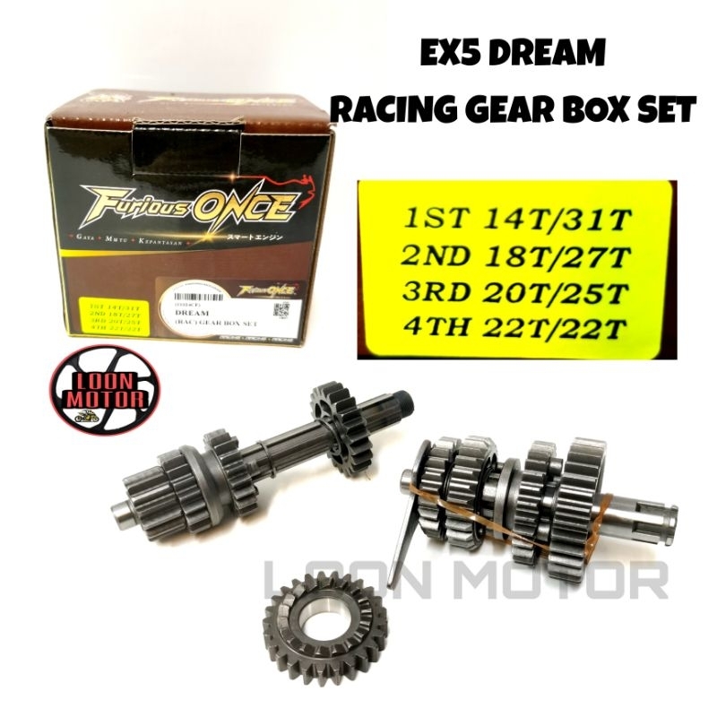 EX5 DREAM RACING GEAR BOX SET - FURIOUS ONCE | Shopee Malaysia