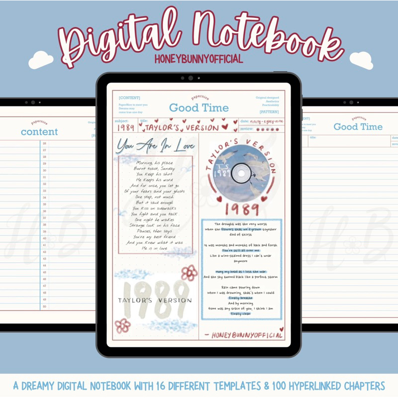 GoodNotes / Notability HoneyBunnyOfficial The Dreamy Digital Notebook ...