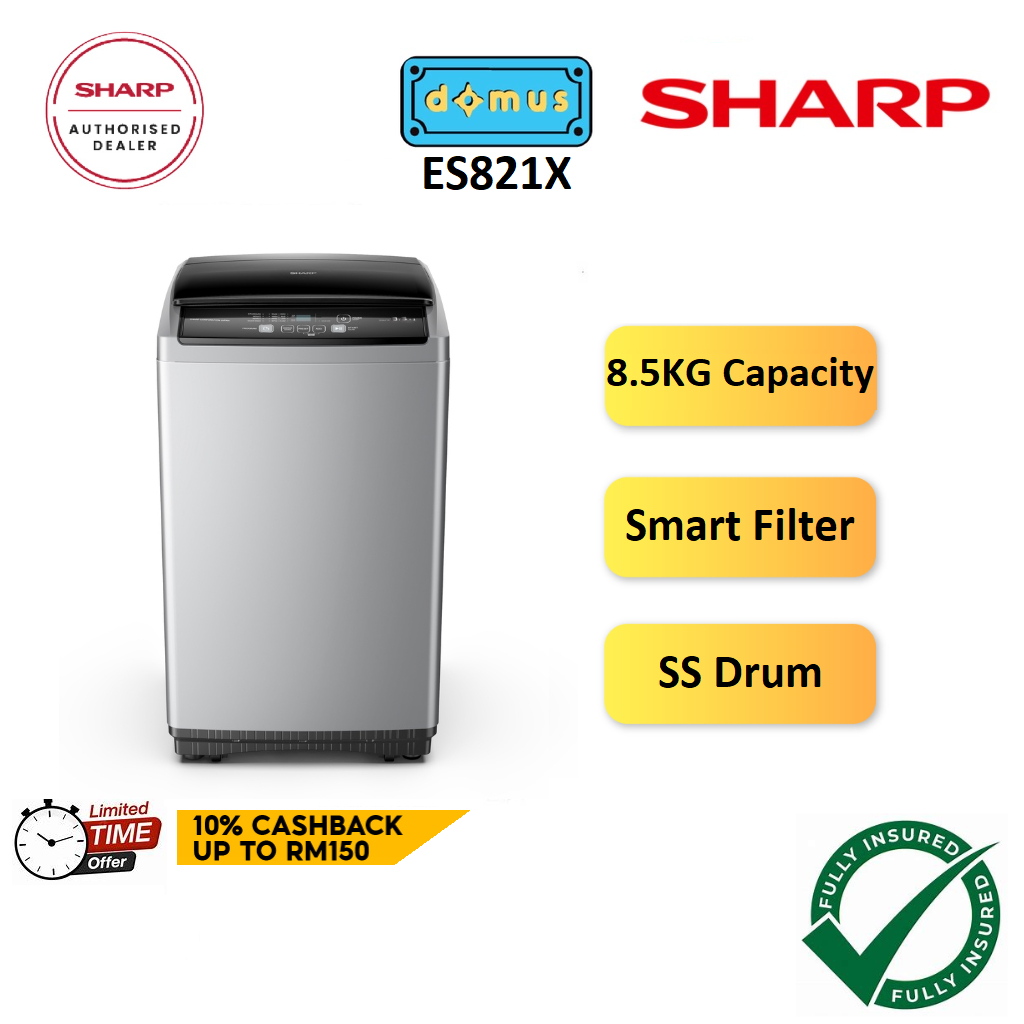 Sharp Washing Machine 8.5KG Top Load Washer Mesin Basuh Auto Murah 8KG ...