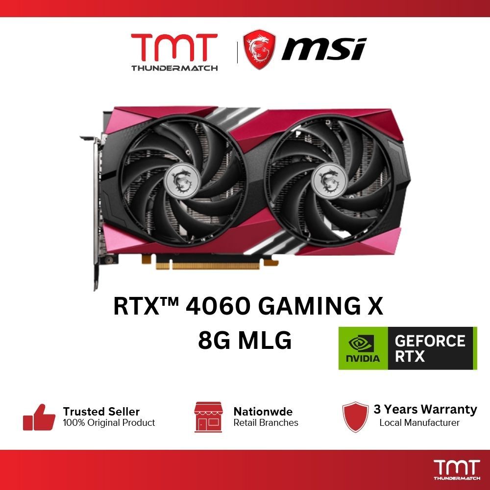 TMT MSI GeForce RTX 4060 GAMING X MLG 8GB GDDR6 VGA Graphics Card ...