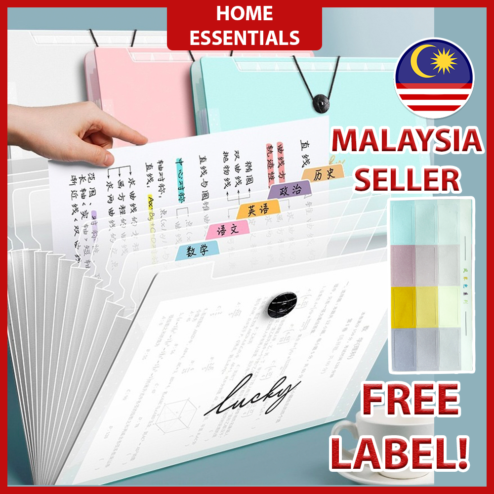 A4 transparent 5 8 12 pockets multi compartment layer folder for school ...