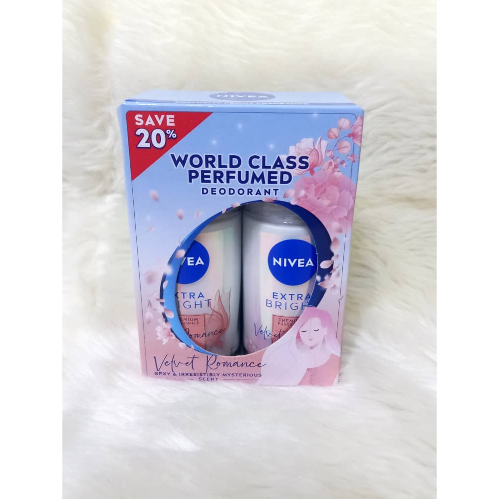 Nivea Woman Roll On Extra Bright Velvet Romance 50Mlx2 | Shopee Malaysia
