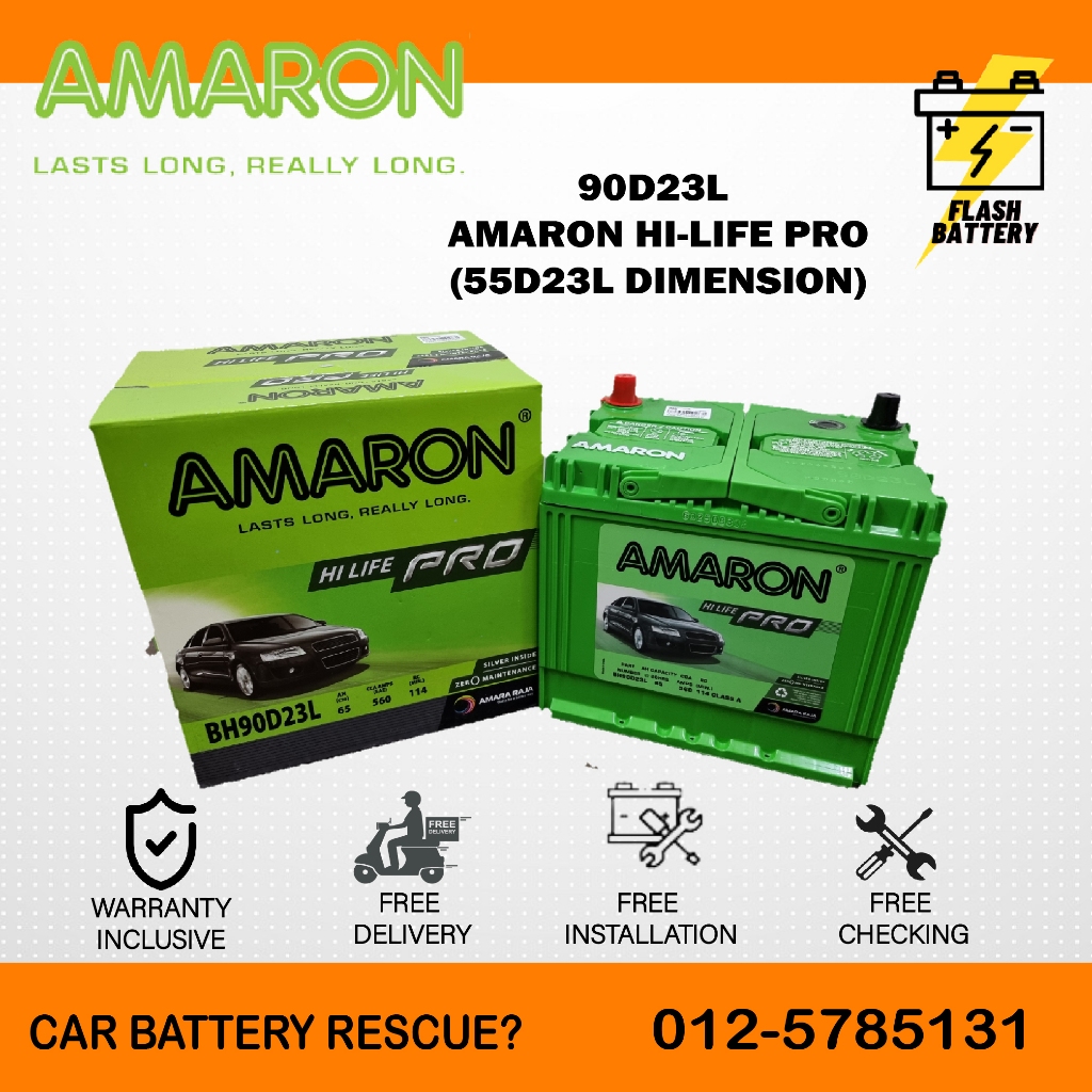 [ Installation Provided ] 90D23L | Amaron HiLife Pro | Car battery ...