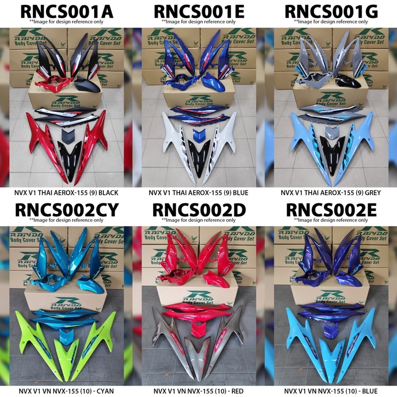 COVERSET NVX V1 NVX155 V1 NVXV1 COVER SET RAPIDO AEROX | Shopee Malaysia