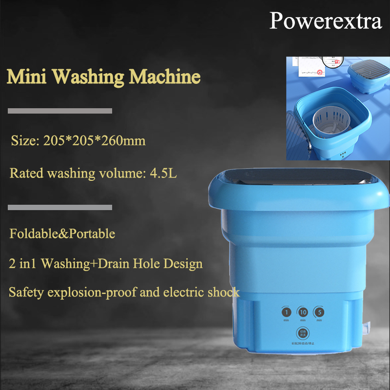 4.5L Mesin Basuh Mini Washing Machine Portable Foldable Folding Travel ...