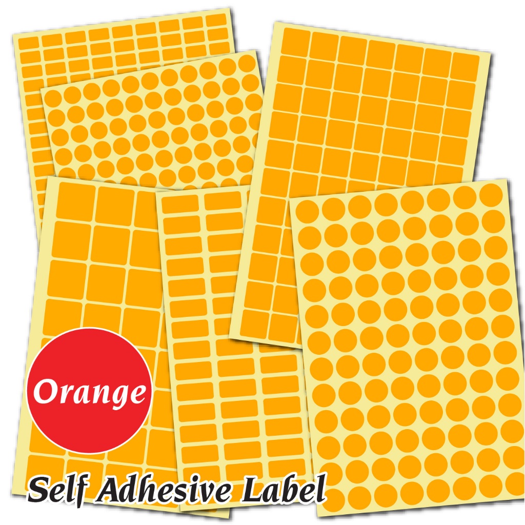 Self Adhesive Colour Labels Sticker | Squre Retangle | Penanda Buku ...