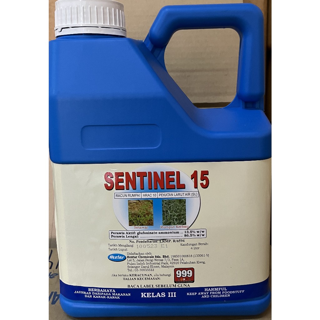 Hextar Sentinel 15 4L / racun rumput / rumput sambau & kerbau ...