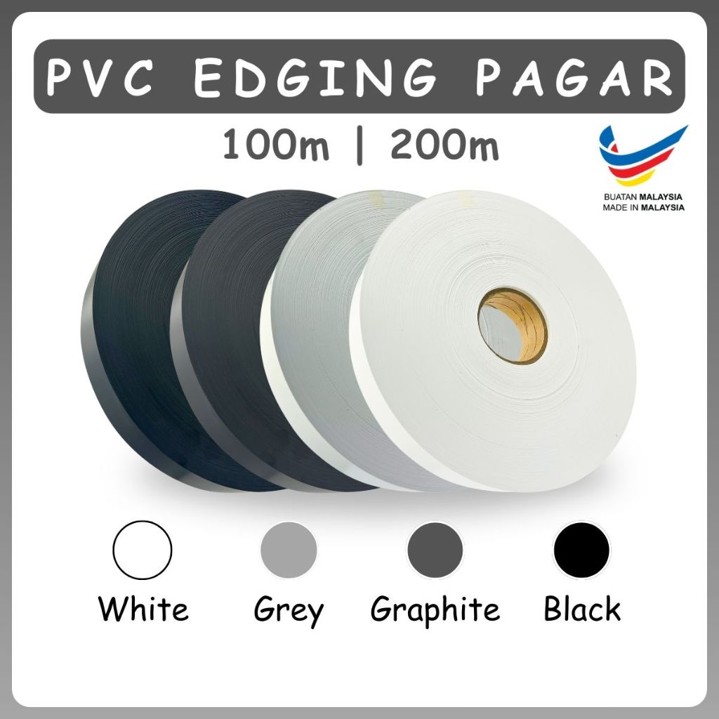 PVC Edging Banding Sisi Papan Kulit Papan Pagar Hijau Dawai (22mm/25mm ...