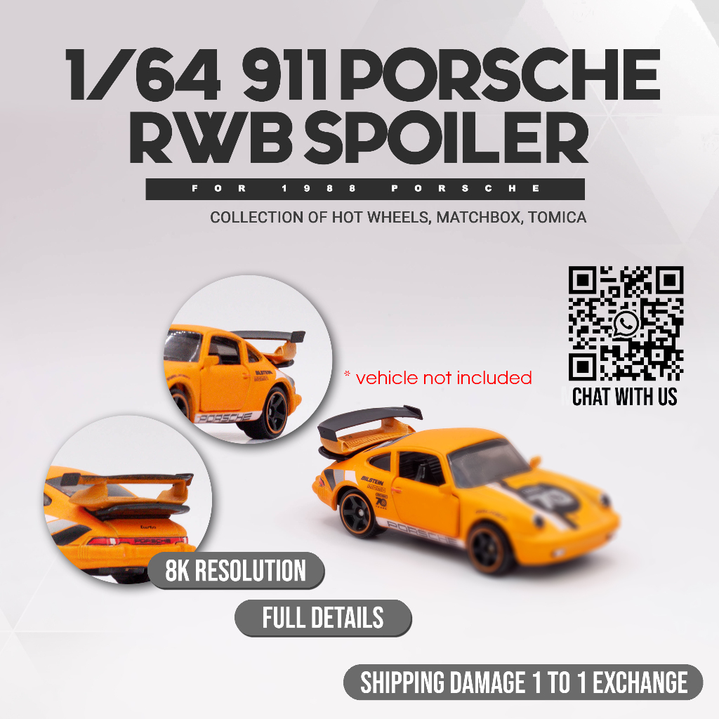 1/64 RWB SPOILER FOR 911 PORSCHE 1988 - HOTWHEEL/MINIGT | Shopee Malaysia