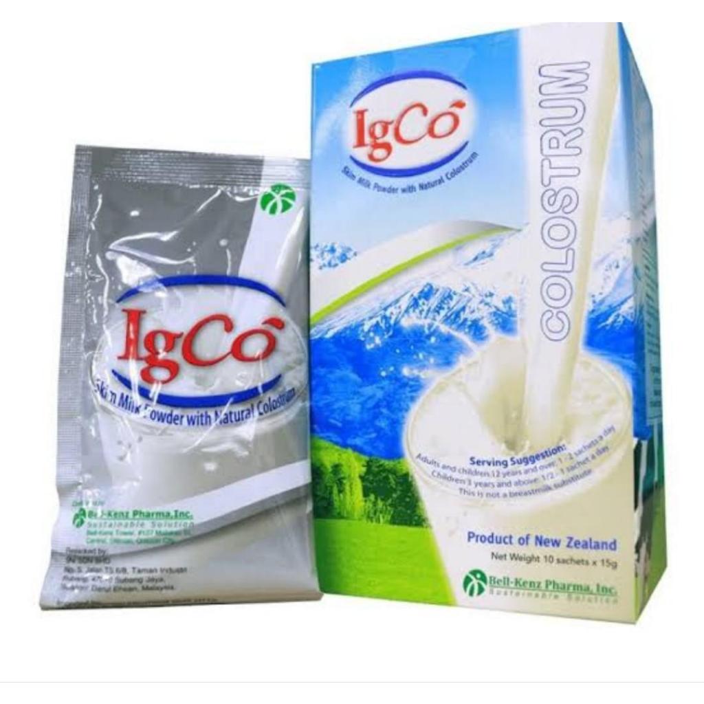 IgCo Natural Colostrum Skim Milk 15g x10 sachet New Packing ! Expired ...