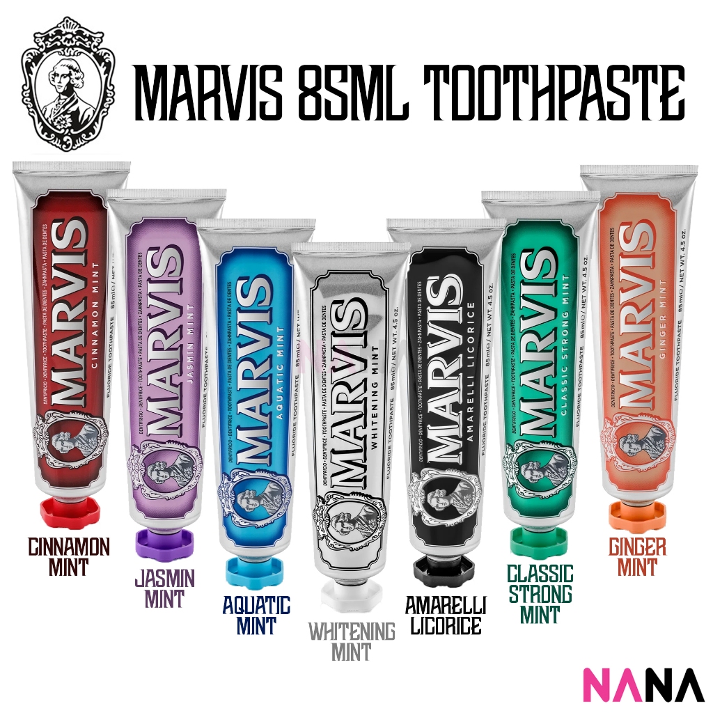 Marvis Whitening Anti-Tartar Toothpaste From Italy 85ml (Cinnamon Mint ...