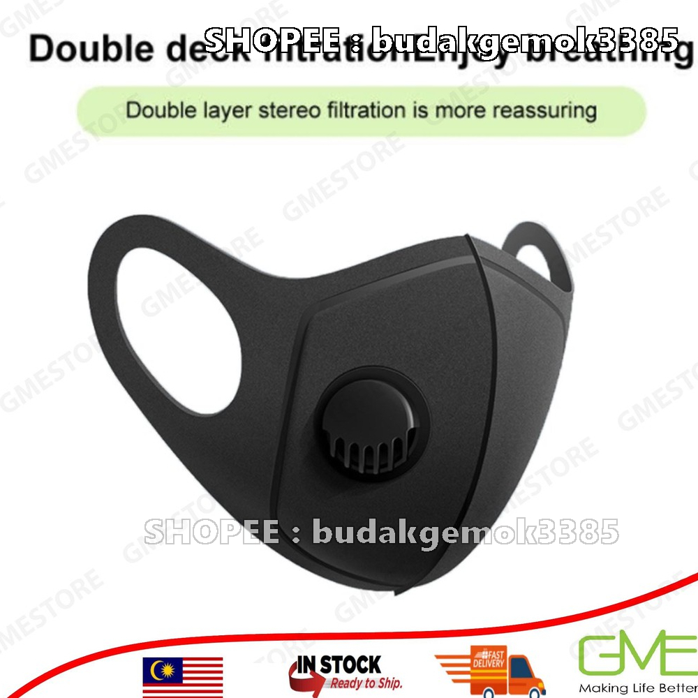(MALAYSIA READY STOCK) Sponge Mask Anti Dust Haze with or without Valve ...
