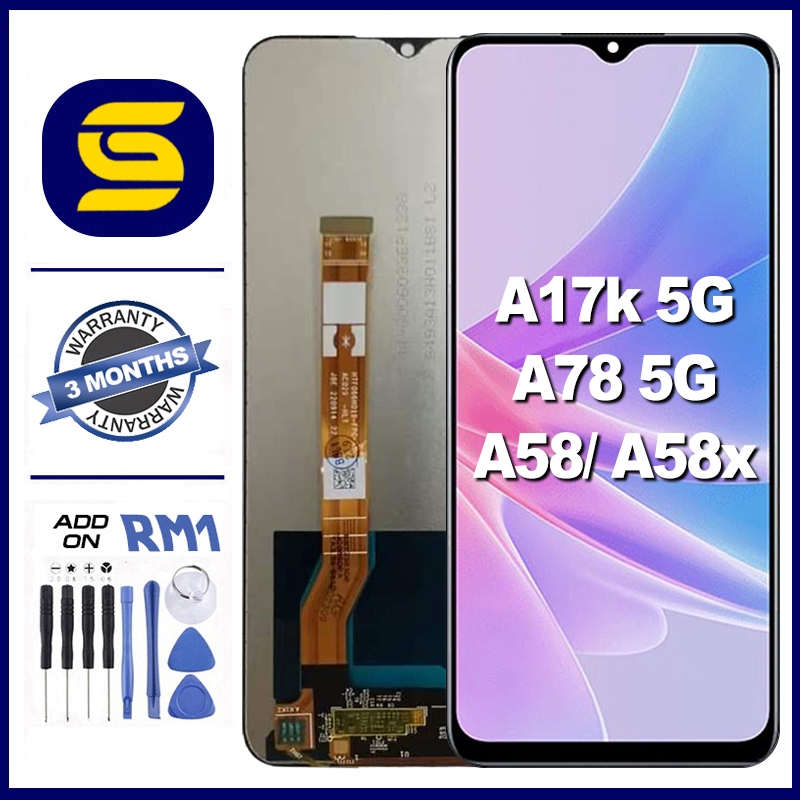 LCD OPPO A78 5G CPH2483/ A17k 5G/ A58/ A58x Compatible For Glass ...