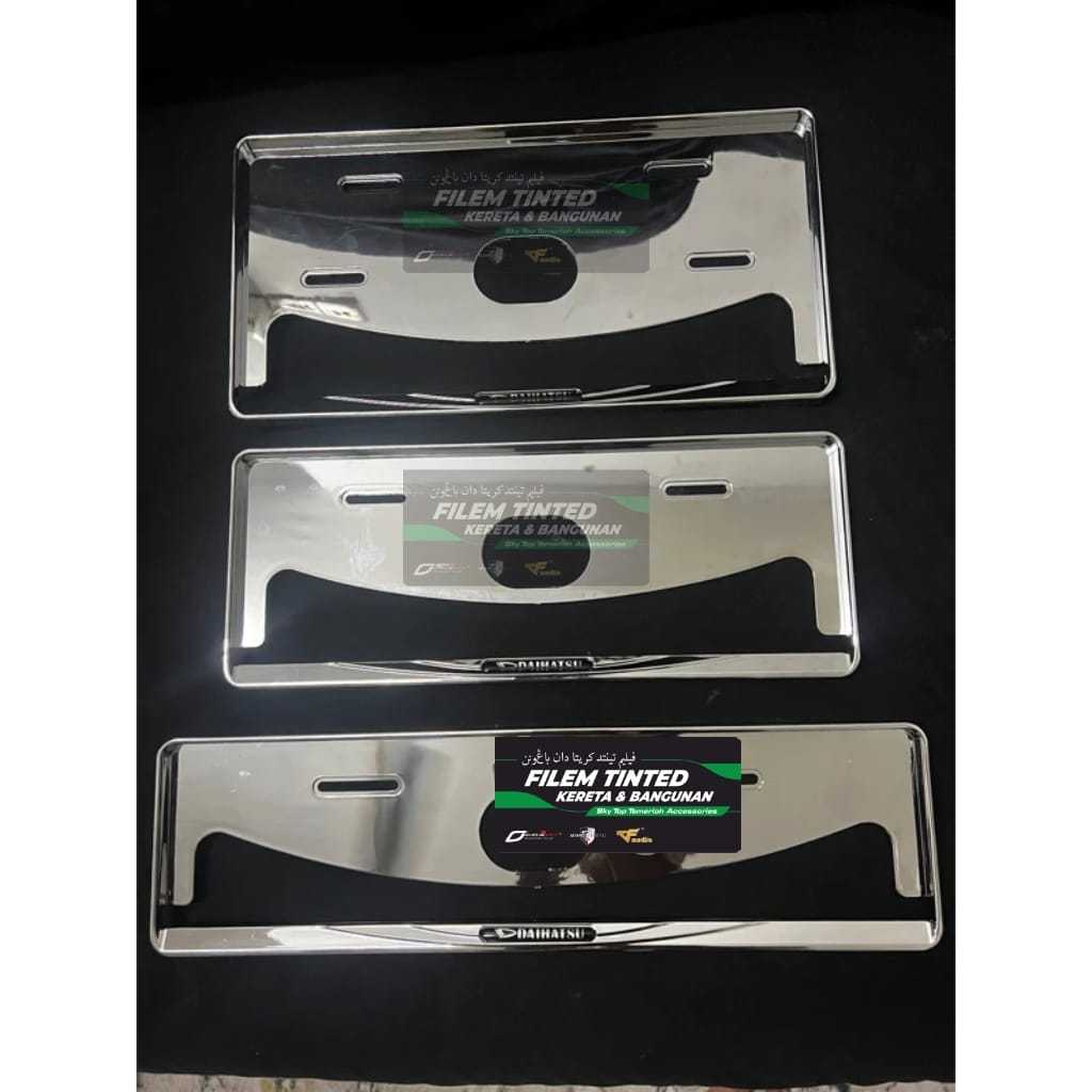 CHROME Number Plate Frame JDM Daihatsu Japan Style Universal ( 1pc ...