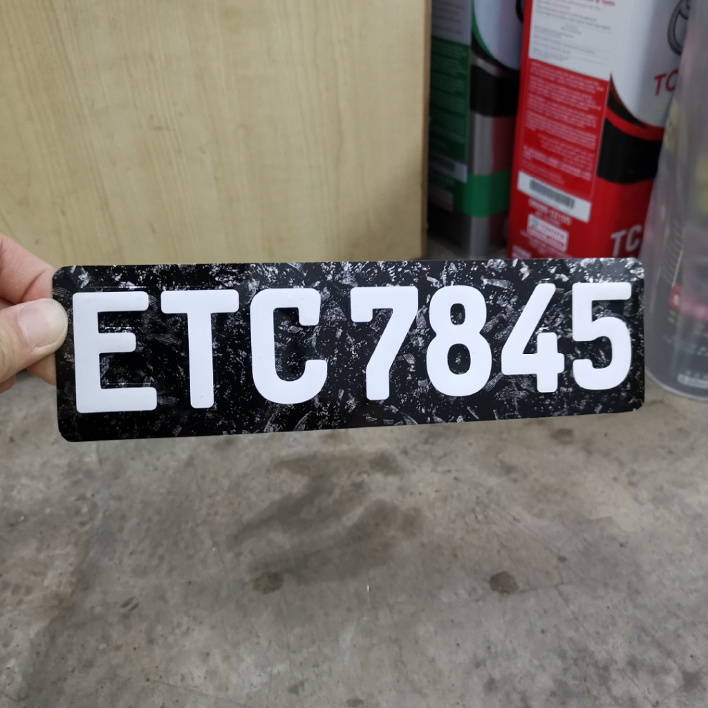 Tracwrap Brand Carbon Fiber Nombor Plate Motor Depan Pajang Aluminum ...