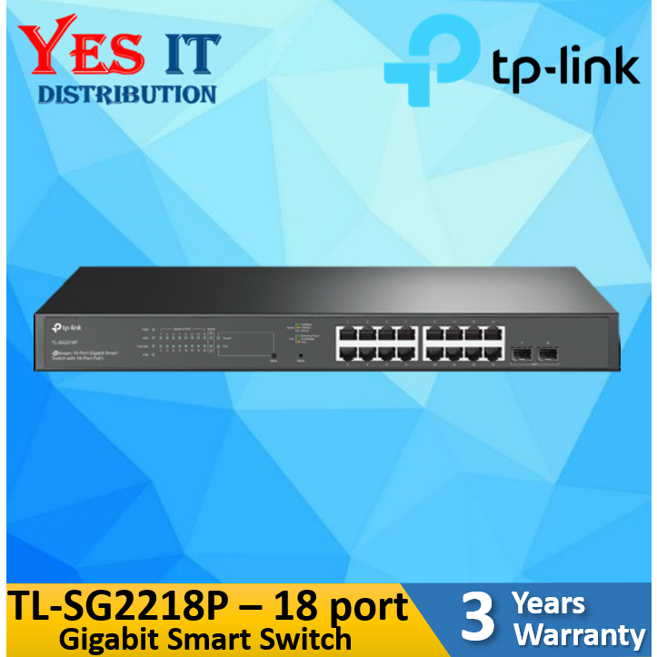 TP-Link Omada TL-SG2218 / TL-SG2218P / TL-SG1218MPE JetStream 18-Port Gigabit Smart Switch with ...