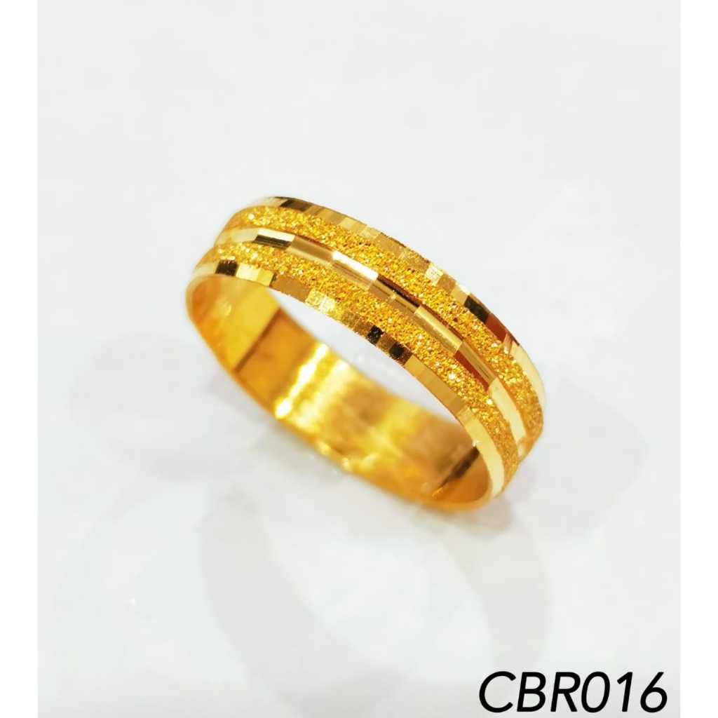 Merdeka 916 Gold Belah Rotan Simple Rings / Cincin Belah Rotan Bajet ...