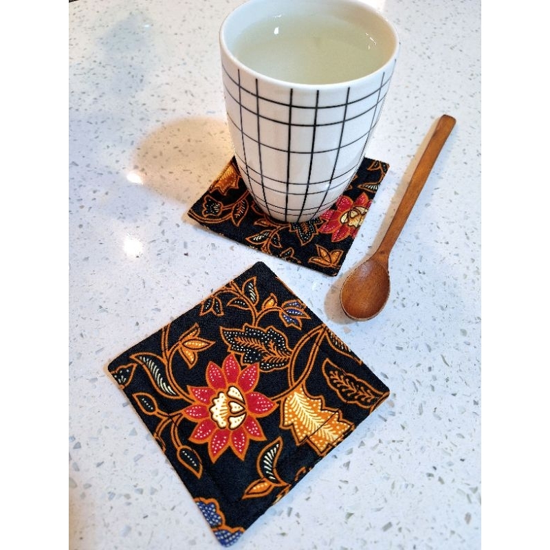 Handmade Batik Coasters | Alas Mug Batik Murah | Batik Souvenir ...