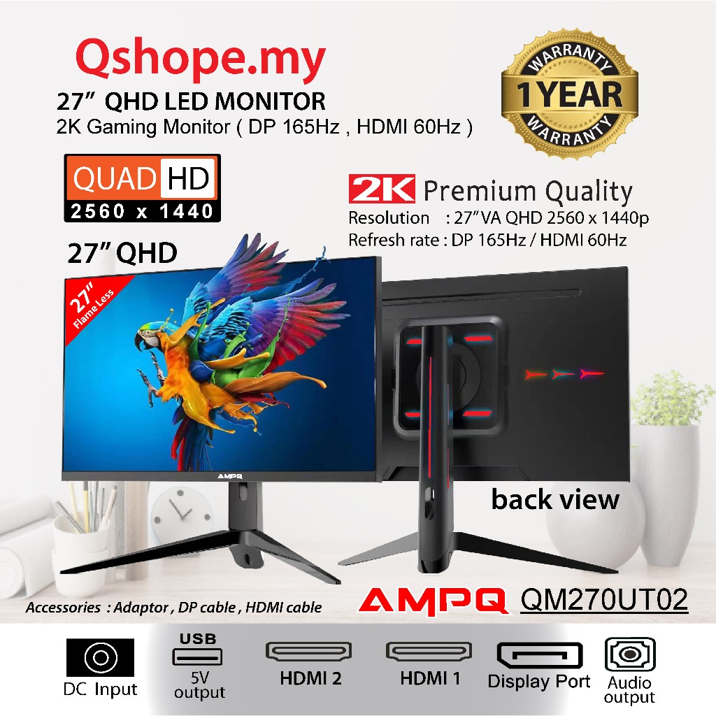 27” GAMING LED MONITOR ( NEW SET ) | Shopee Malaysia