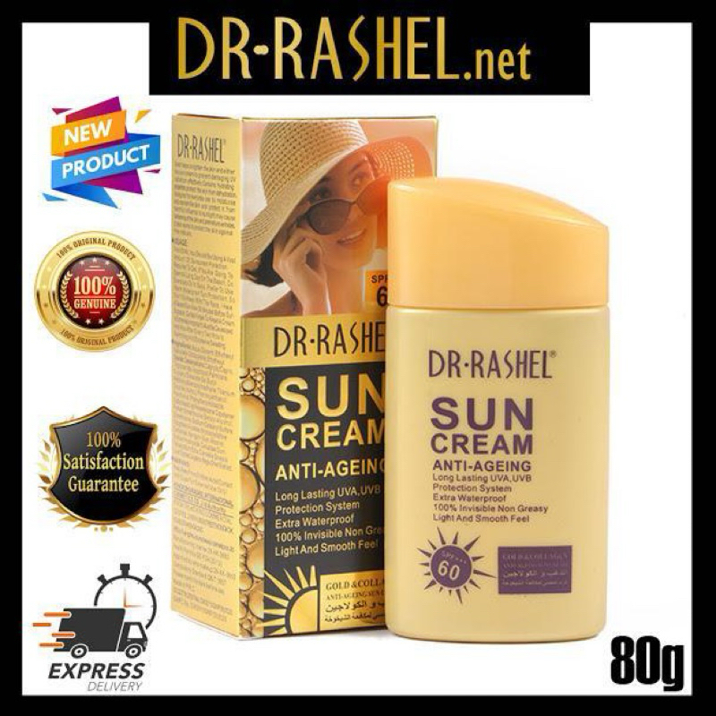 Sunblok Dr Rashel ORIGINAL spf100 Sunscreen Hilangkan jeragat Sun cream ...