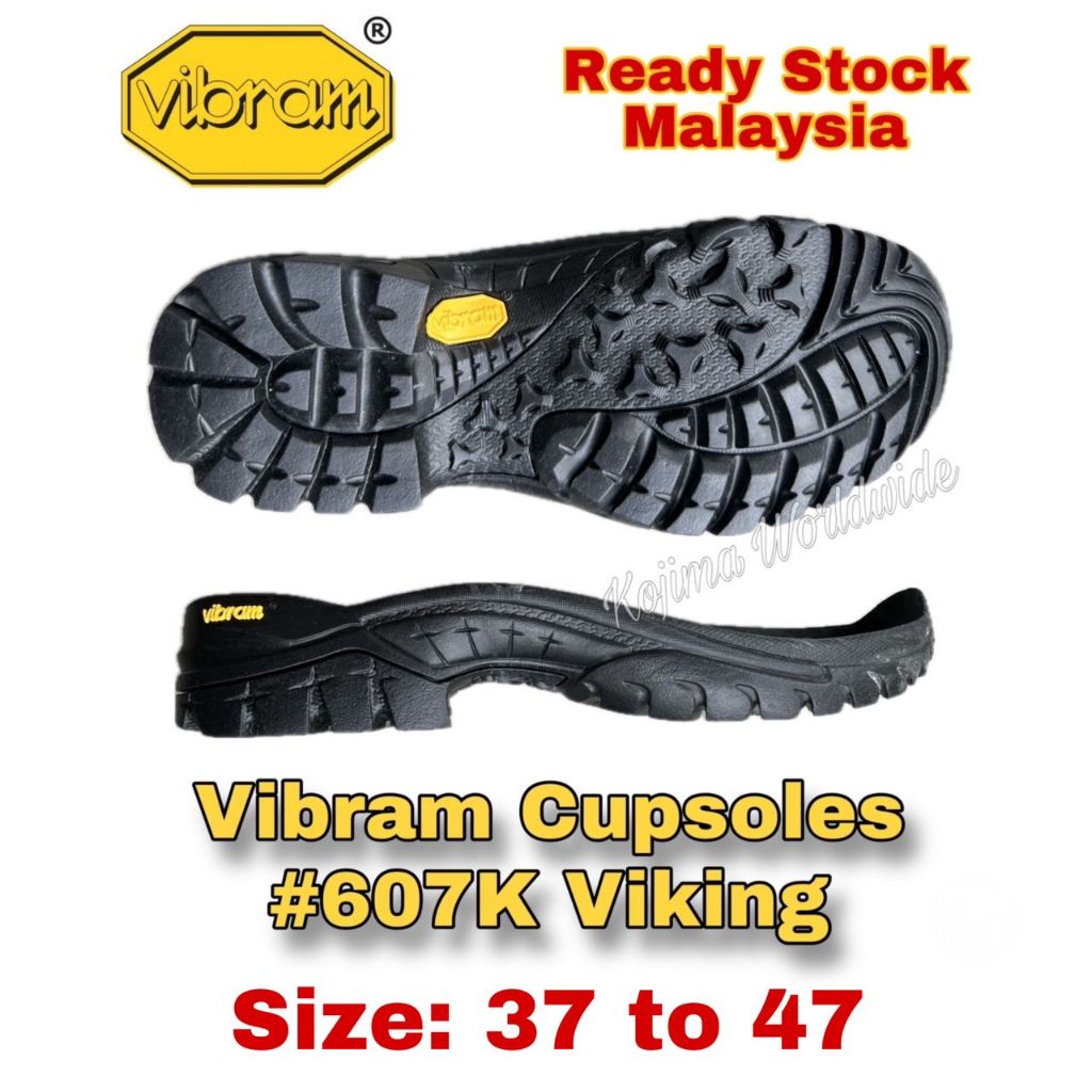VIBRAM 607K VIKING Cupsole High Grip Solid Rubber Tapak Kasut Buatan ...